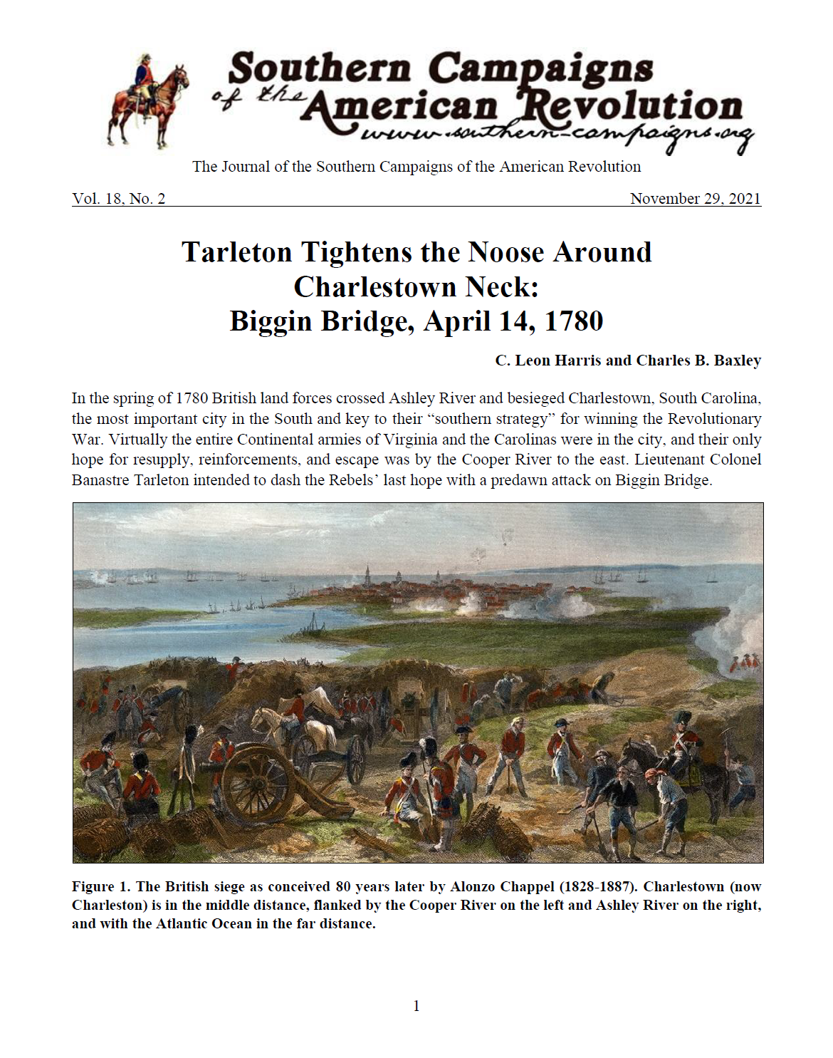 Journal Articles – Southern Campaigns of the American Revolution